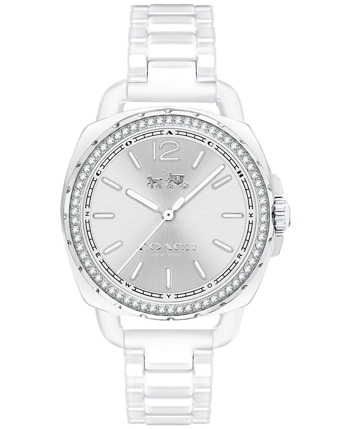 COACH Women's Tatum White Ceramic Bracelet Watch 34mm - Macy's
