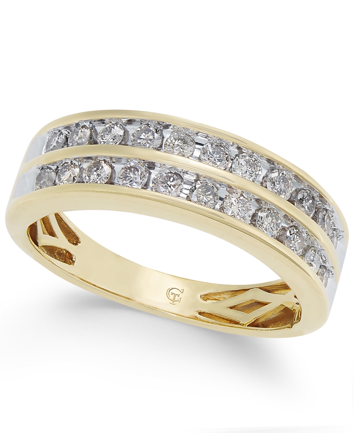 Click here for Diamond Two-Row Band (1/2 ct. t.w.) in 14k Gold -... prices
