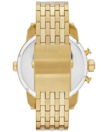 Diesel Watch, Men's Gold-Tone Stainless Steel Bracelet 51mm DZ7287 - Macy's
