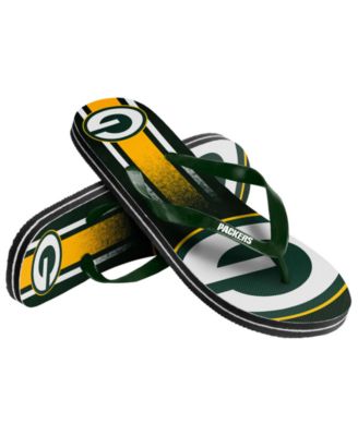 Forever Collectibles Green Bay Packers Gradient Big Logo Flip Flops ...