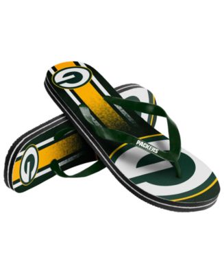 Forever Collectibles Green Bay Packers Gradient Big Logo Flip Flops ...