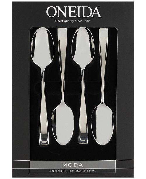 Oneida Moda 4-Pc. Teaspoon Set & Reviews - Flatware - Dining - Macy's