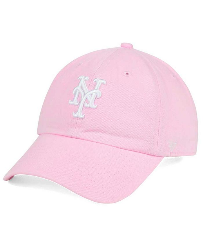 '47 Brand New York Mets Pink/White CLEAN UP Cap - Macy's