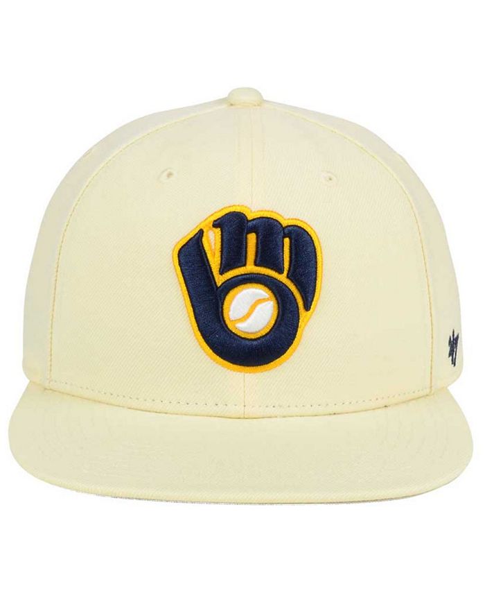 '47 Brand Milwaukee Brewers Natural No Shot Snapback Cap - Macy's