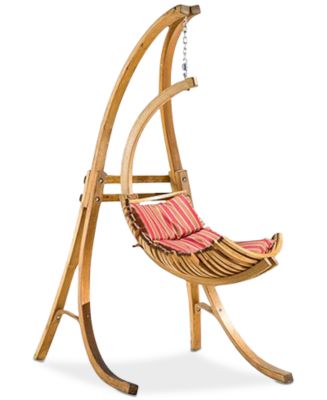 Oberin Wood Swing Chair and Base, Quick Ship - Macy's