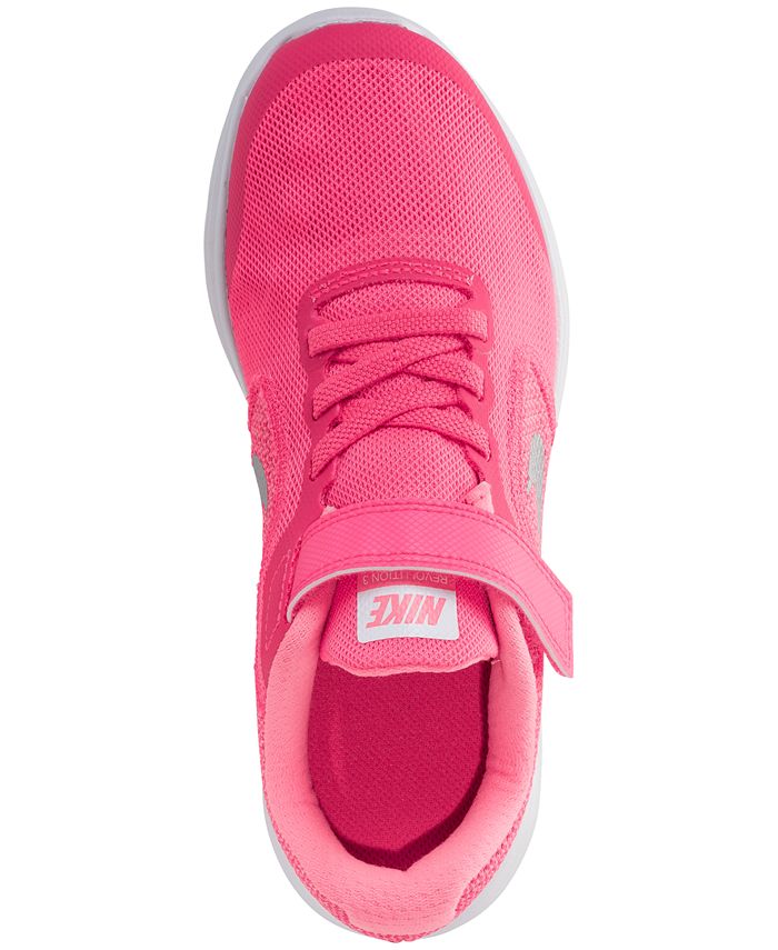 Nike Little Girls' Revolution 3 Stay-Put Closure Running Sneakers from ...