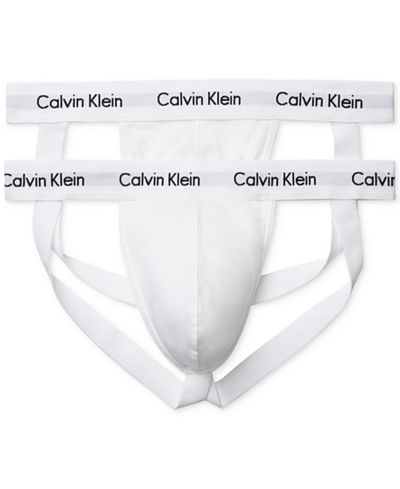 Calvin Klein Men's Cotton Stretch Jock Strap 2-Pack - Underwear ...