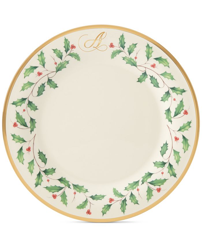Lenox Holiday Personalized Dinner Plate - Macy's