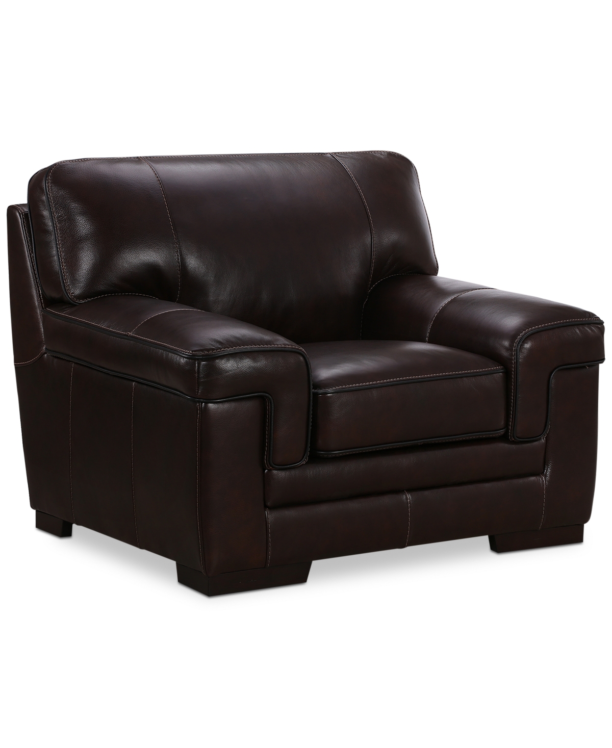 Click here for Myars 47 Leather Chair  Created for Macys - Coffee... prices