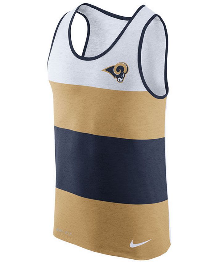 Nike Men's Los Angeles Rams Wide Stripe Tank - Macy's