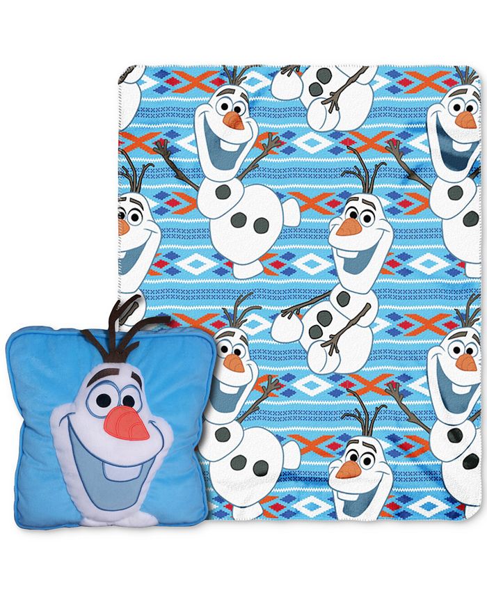 Disney Frozen "All About Olaf" 3D Pillow & Throw Set - Macy's