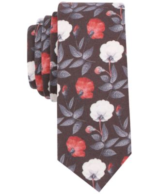 Bar III Men's Melody Floral Slim Tie, Created for Macy's - Macy's