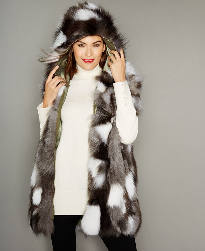 The Fur Vault Hooded Fox-Fur-Lined Parka - Macy's