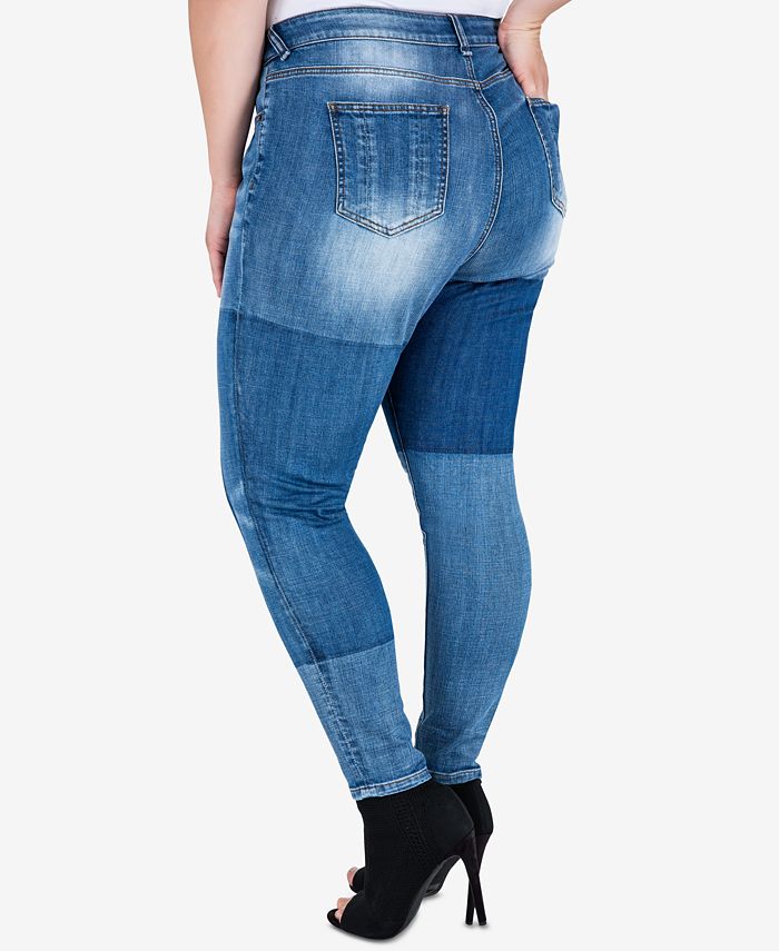 standards and practices Trendy Plus Size Patchwork Skinny Jeans - Macy's