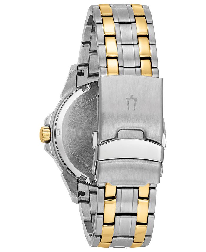Bulova Men's Two-Tone Stainless Steel Bracelet Watch 43mm 98C120 - Macy's