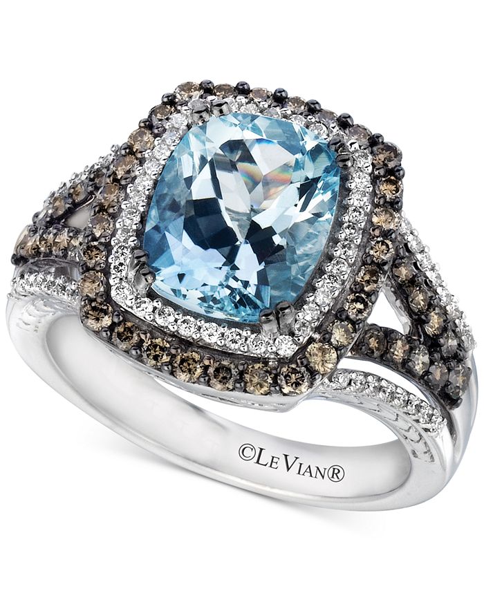 Le Vian Chocolatier® Sea Blue Aquamarine® (2 ct. t.w.) & Diamond (3/4 ...