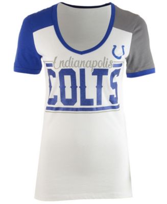 5th & Ocean Women's Indianapolis Colts Tri-Color V-Neck T-Shirt - Macy's