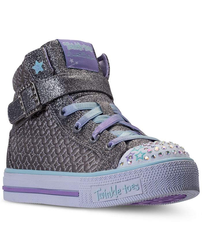 Skechers Little Girls' Twinkle Toes: Shuffles - Twinkle Charm High Top ...