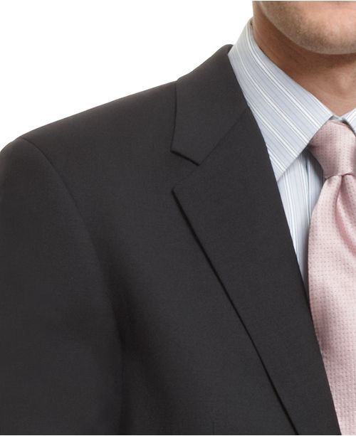 Alfani Solid Black Trio Suit with Extra Pant & Reviews - Suits ...