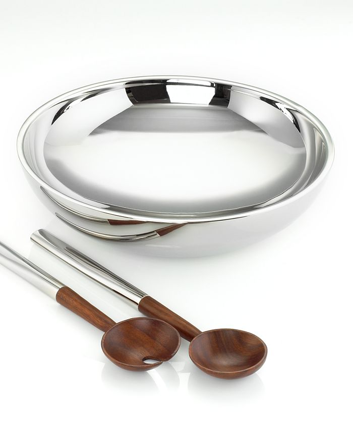 Hotel Collection Serveware, Stainless Salad Bowl Set - Macy's