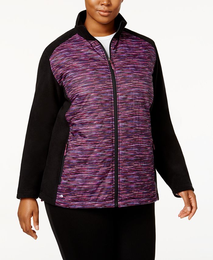 Ideology Plus Size Colorblocked Jacket, Created For Macy's - Macy's