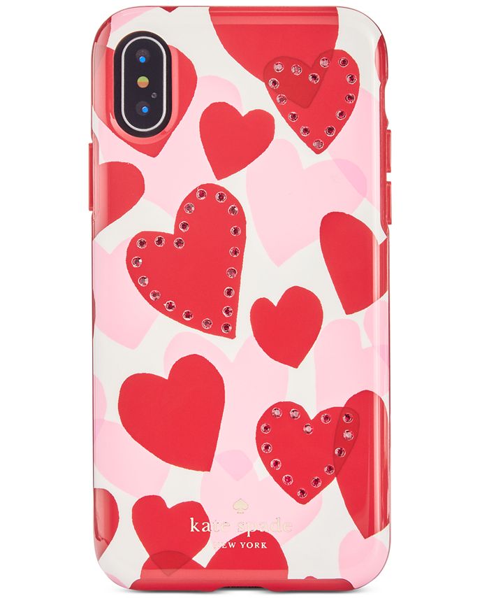 kate spade new york Jeweled Heart iPhone X Case - Macy's