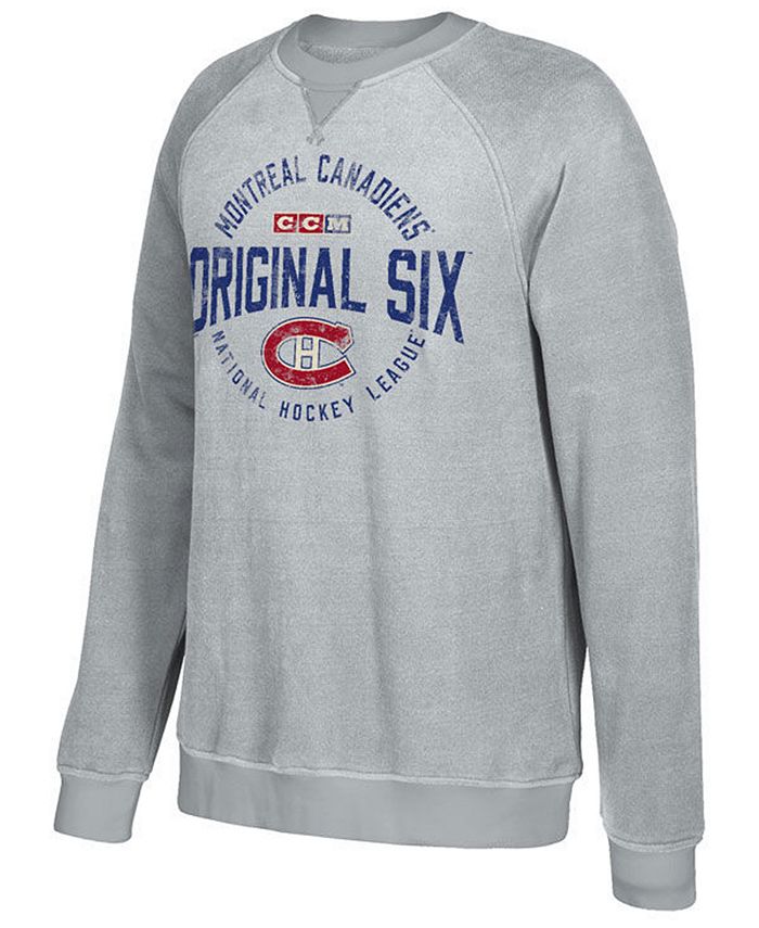 CCM Men's Montreal Canadiens Original 6 Classic Crew Sweatshirt - Macy's
