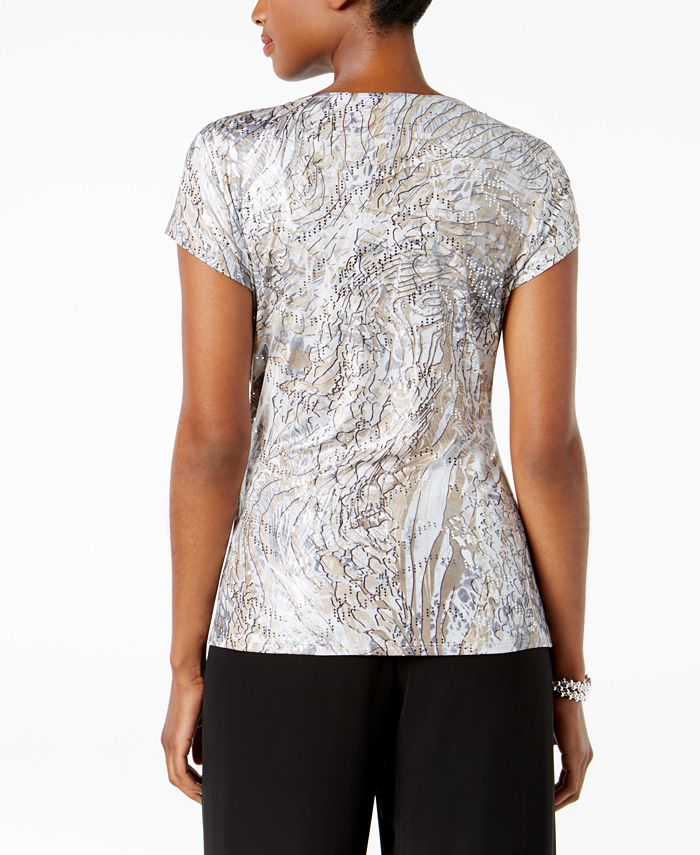 MSK Embellished Side-Tie Top - Macy's