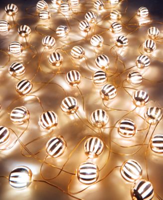 Studio Mercantile 10-Ft. LED String Lights Striped Micro Balls, Created ...