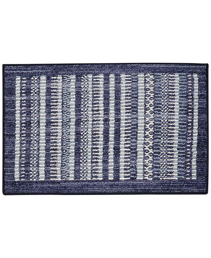 Mohawk Field Lines Textured Geo-Stripe 20" x 36" Bath Rug - Macy's