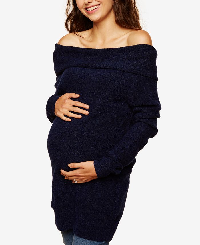 Motherhood Maternity Off-The-Shoulder Sweater - Macy's