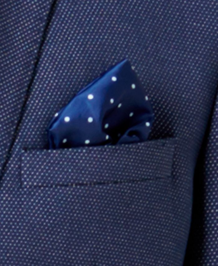 Nick Graham Men's Slim-Fit Stretch Bright Blue Pin-Dot Suit - Macy's