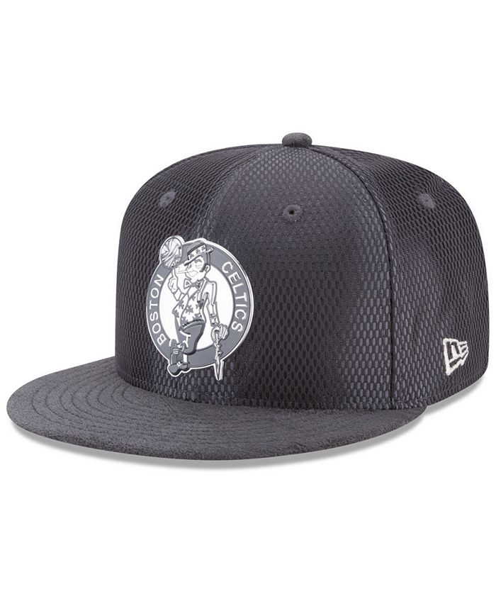 New Era Boston Celtics On-Court Graphite Collection 9FIFTY Snapback Cap ...