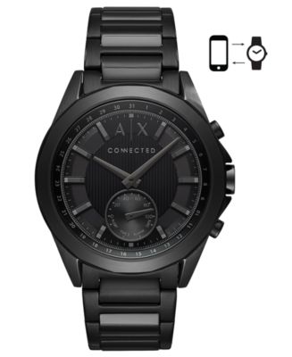 A|X Armani Exchange Men's Connected Black Stainless Steel Bracelet ...