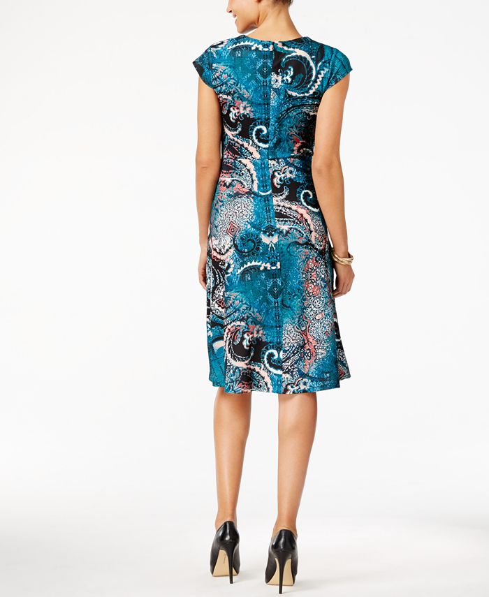 ECI Printed A-Line Dress - Macy's
