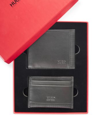 Hugo Boss Men's Leather Card Holder & Wallet Gift Set - Macy's