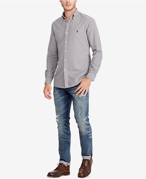 Polo Ralph Lauren Men's Standard-Fit Shirt - Casual Button-Down Shirts ...