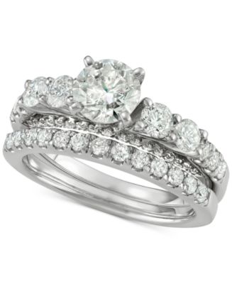 Diamond Bridal Set (2 ct. t.w.) in 14k White Gold - Macy's