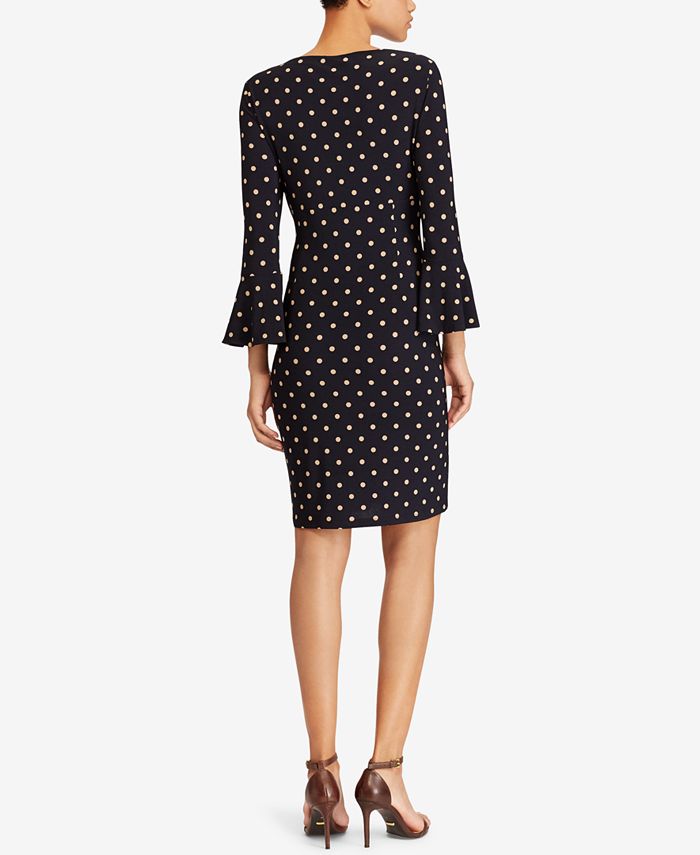 Lauren Ralph Lauren Petite Polka-Dot Dress - Macy's