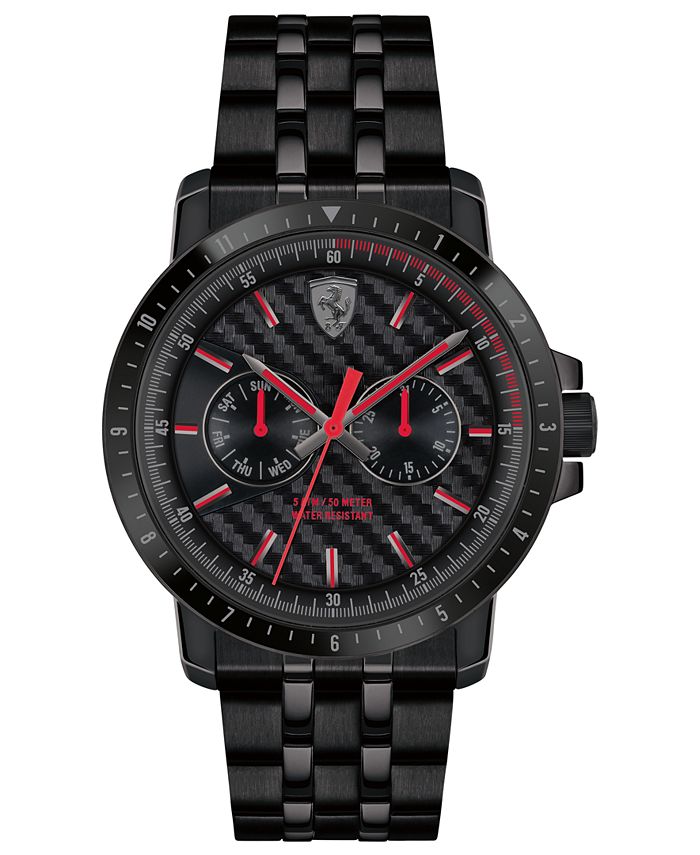 Ferrari Men's Turbo Black Stainless Steel Bracelet Watch 42mm - Macy's