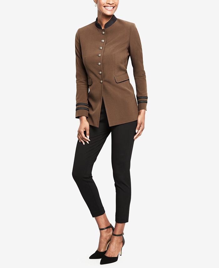Nine West Bi-Stretch Piped Blazer - Macy's