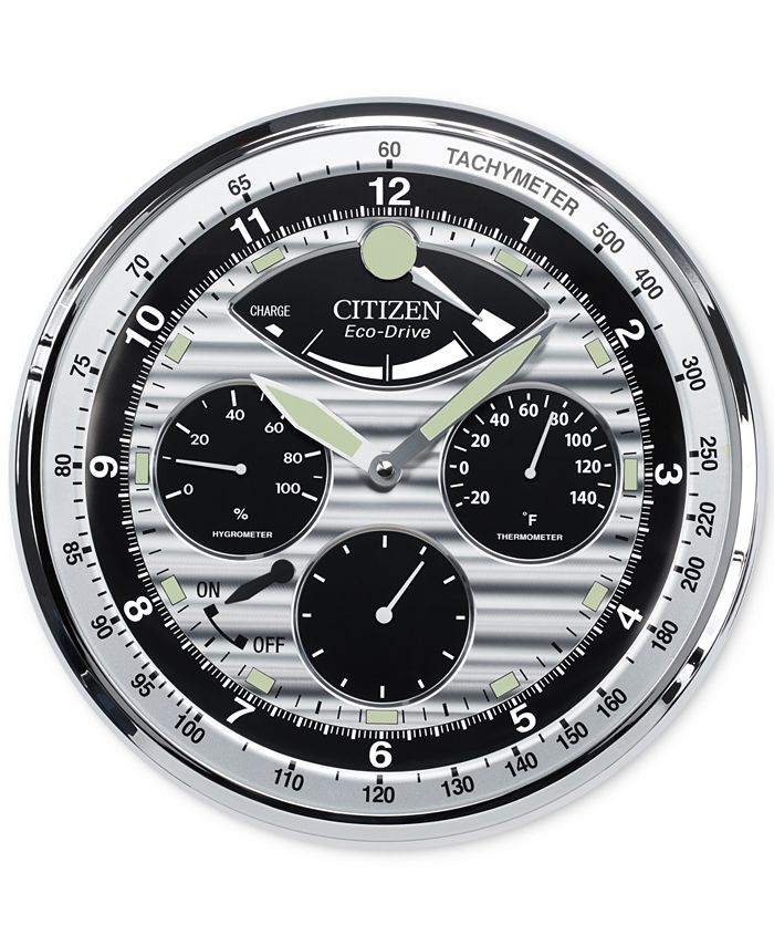 Citizen Gallery Silver-Tone Wall Clock - Macy's