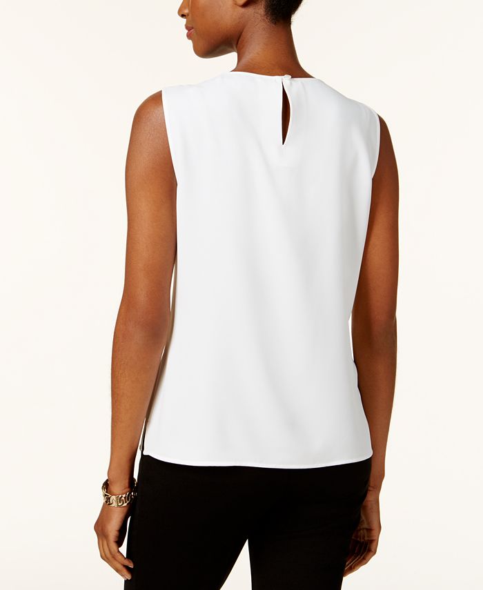 Kasper Side-Slit Top - Macy's