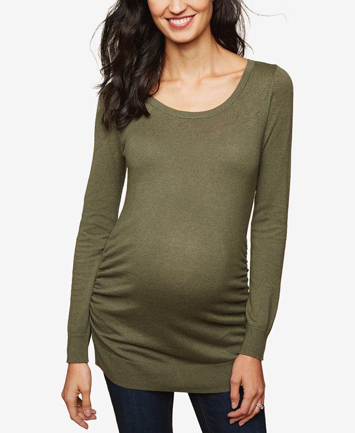 Motherhood Maternity Ruched Sweater - Macy's