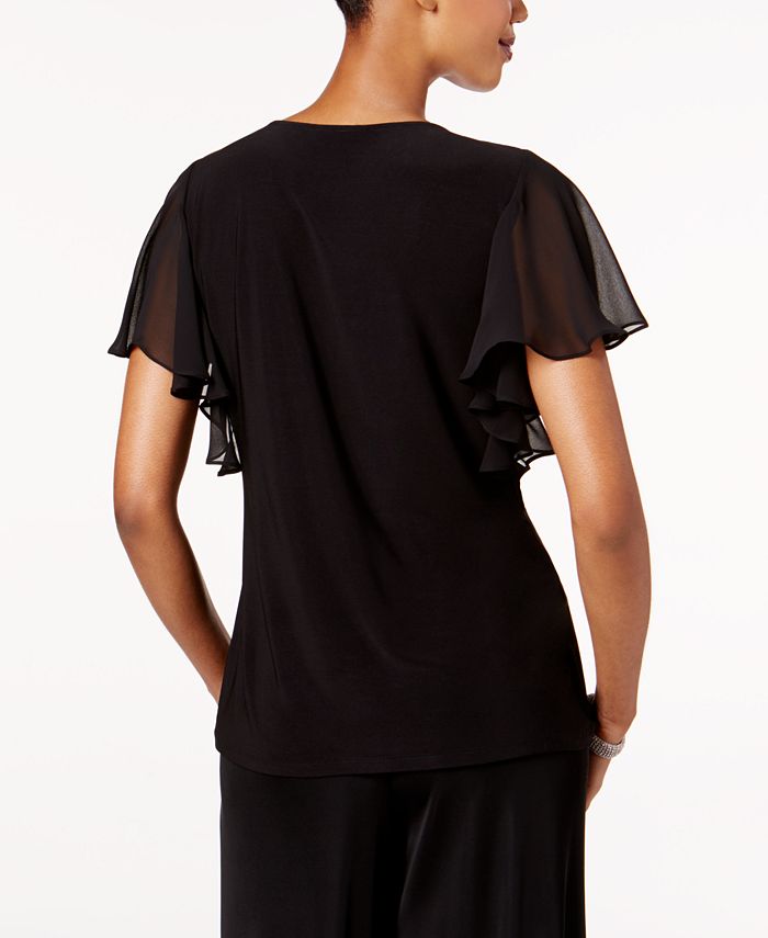 MSK Embellished V-Neck Top - Macy's