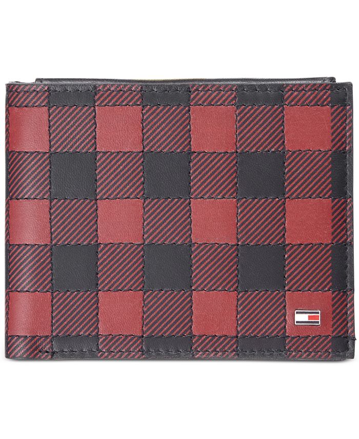 Tommy Hilfiger Men's Plaid Leather Wallet - Macy's