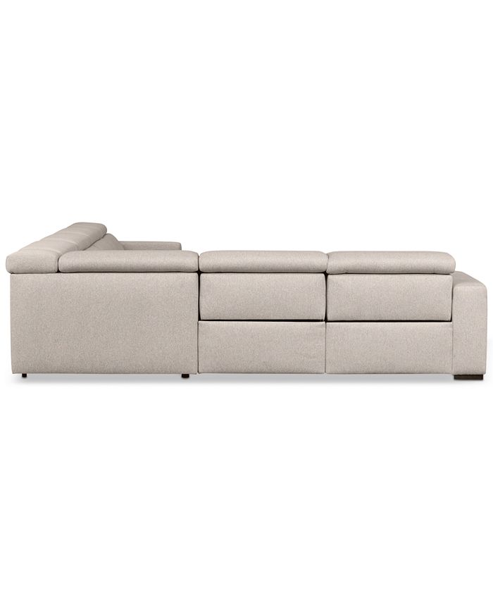 Furniture Nevio 157" 6-Pc. Fabric Sectional Sofa with Chaise, Created ...