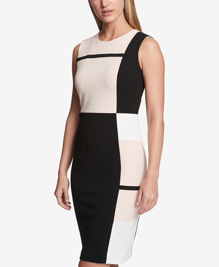Tommy Hilfiger Colorblocked Striped Sheath Dress - Macy's