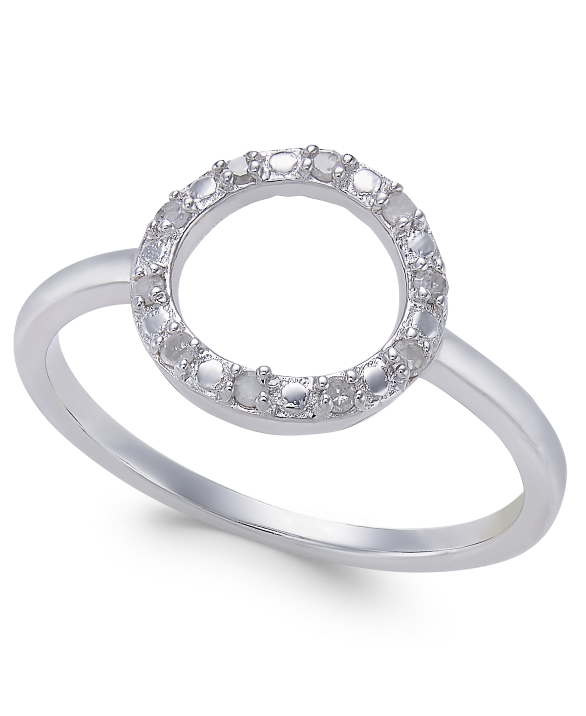 Click here for Diamond Circle Ring (1/10 ct. t.w.) - Silver prices
