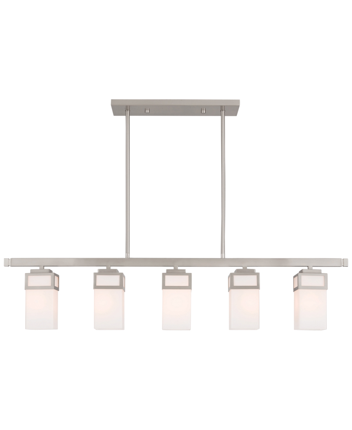 Click here for Livex Harding 5-Light Linear Chandelier - Brushed... prices
